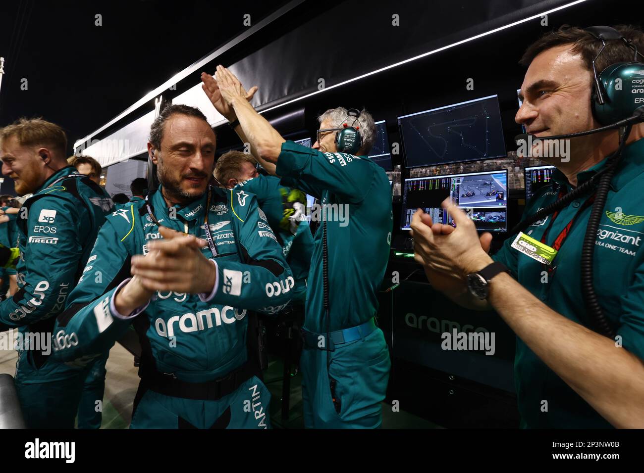 Mike Krack (LUX) Aston Martin F1 Team, Team Principal celebrates third ...