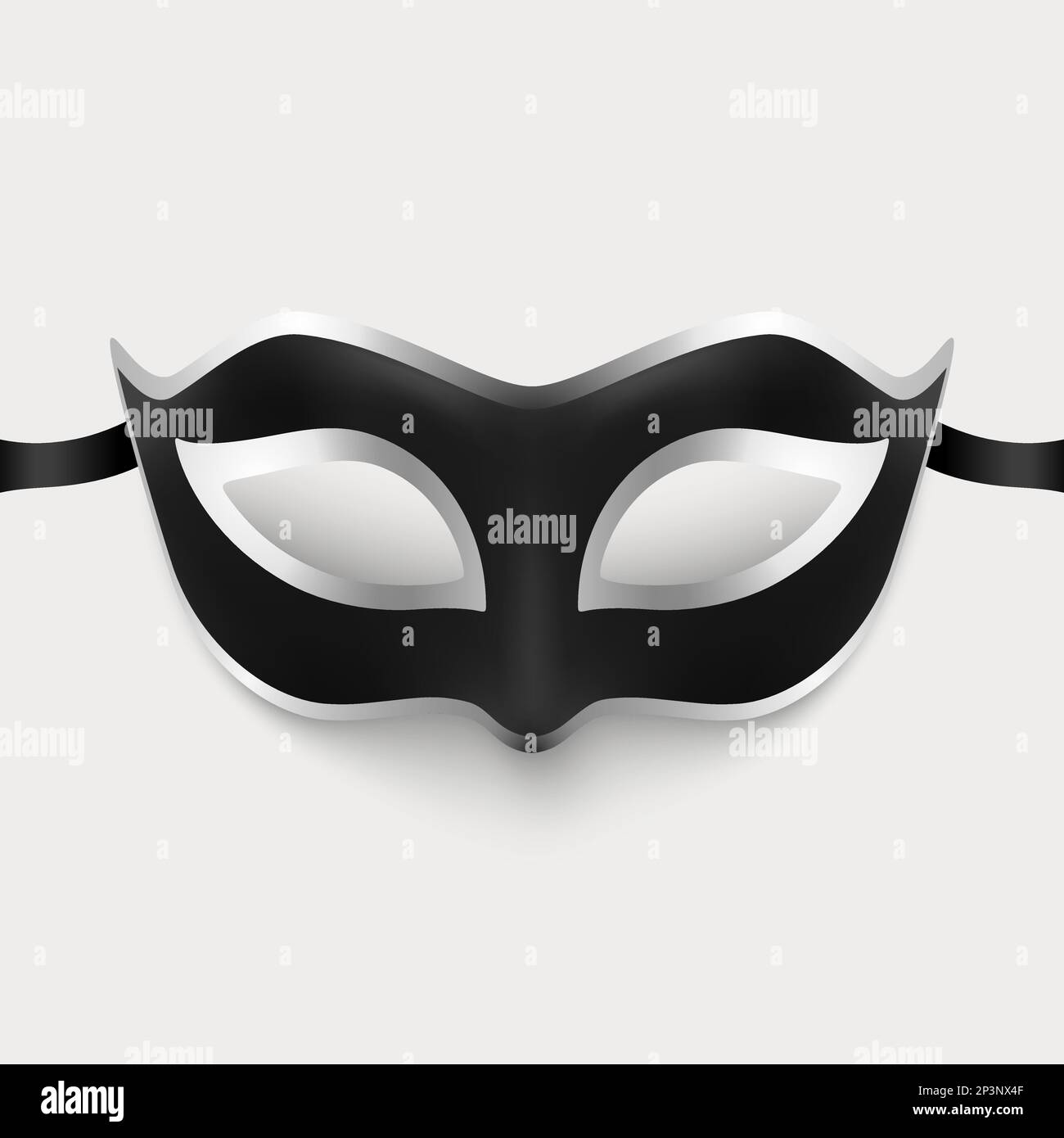 Silver Masquerade Mask Template