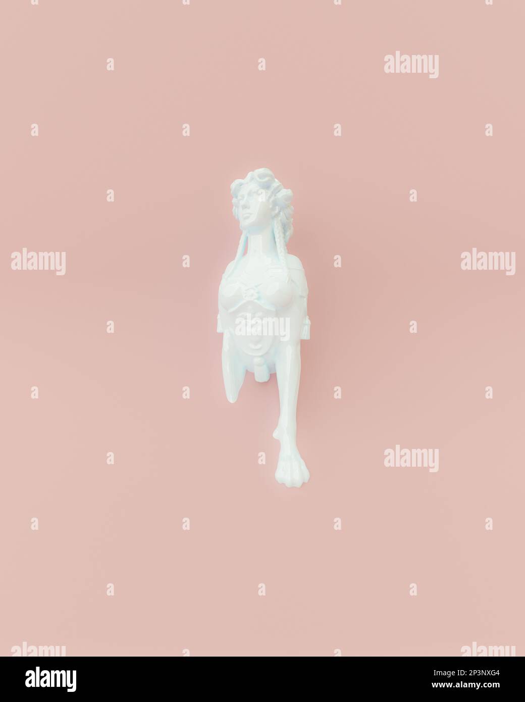 Statue of an ancient Greek sphinx from public domain, 3d rendering in ...