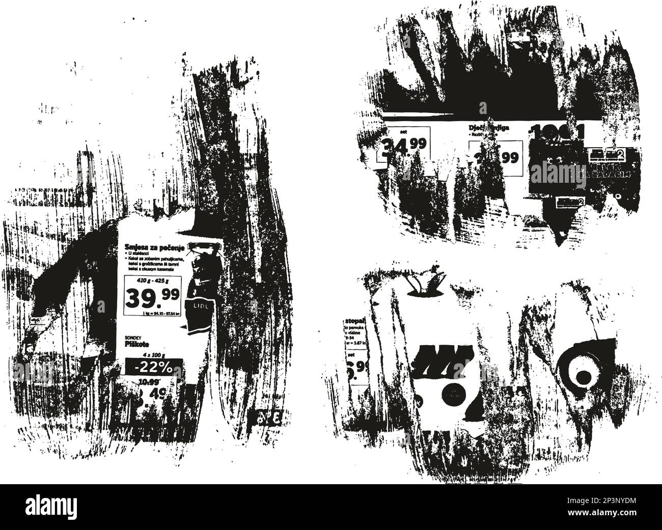 Ripped & Torn Paper Background Mix Grunge Punk Style High Detail ...