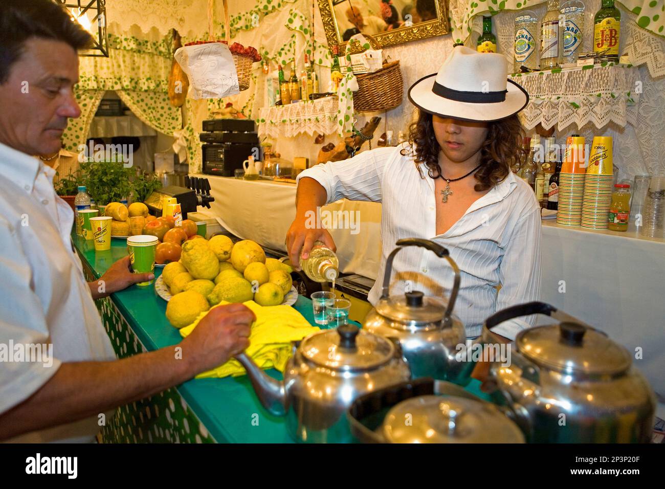 Feria de Abril (The April Fair). "El Real". Courtyard of the gypsies ...