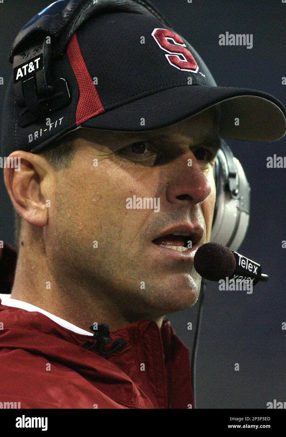 Oct 30, 20010: Stanford head coach Jim Harbaugh watches his team from ...