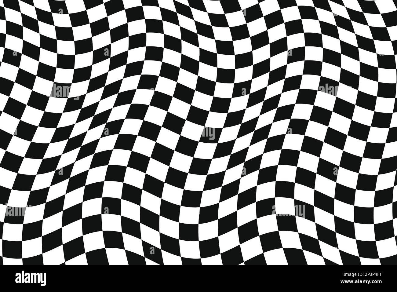 Black and white checkered wavy surface. Vector background Stock Vector ...