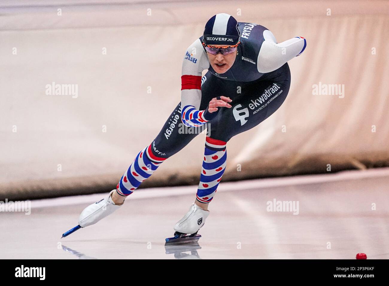 ENSCHEDE, NETHERLANDS - MARCH 5: Isabel Grevelt competing on the 1000m ...