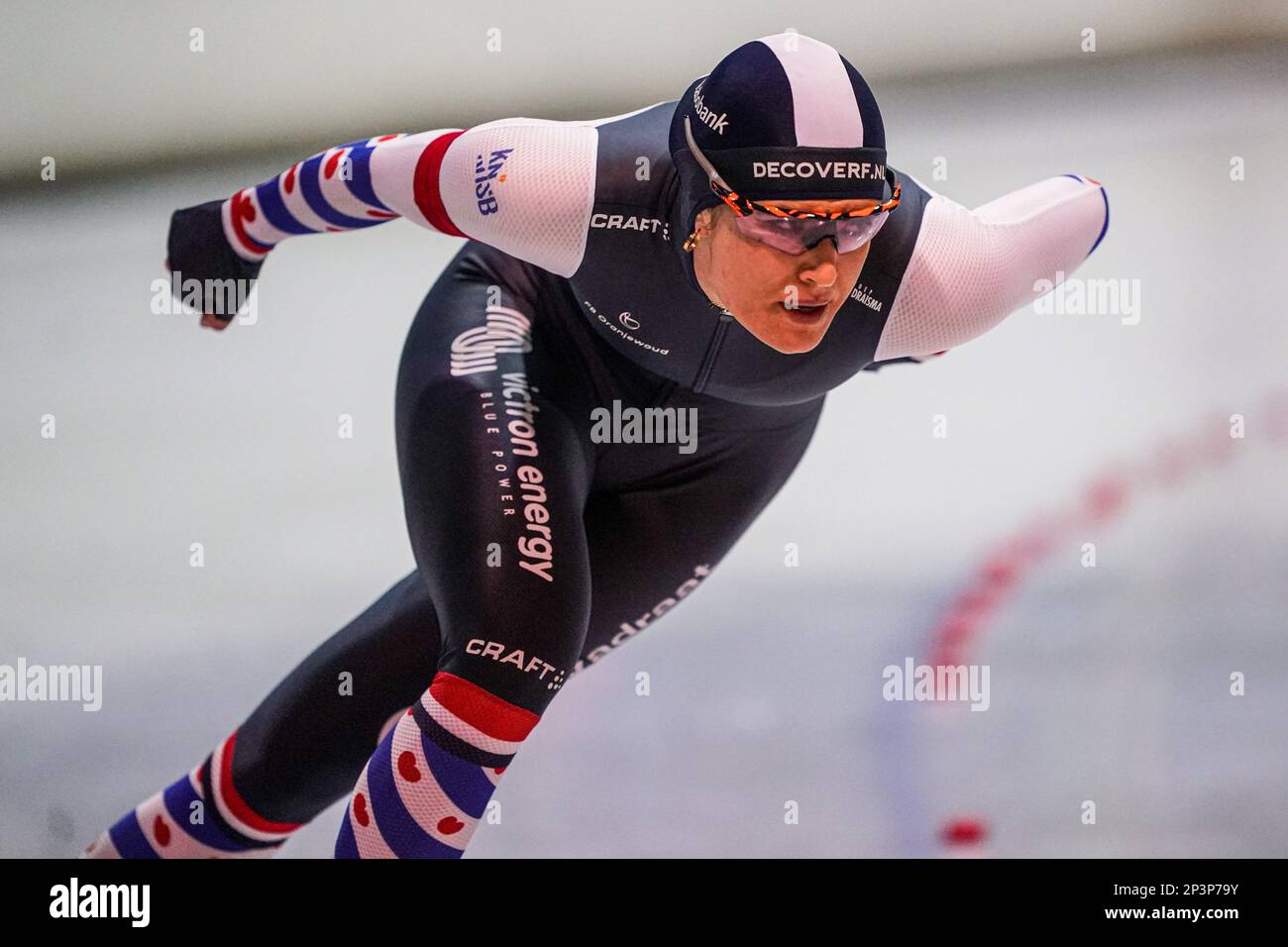 ENSCHEDE, NETHERLANDS - MARCH 5: Isabel Grevelt competing on the 1000m ...