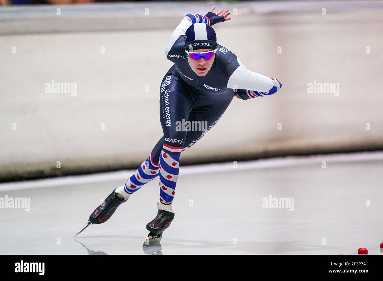 ENSCHEDE, NETHERLANDS - MARCH 5: Isabel Grevelt competing on the 1000m ...