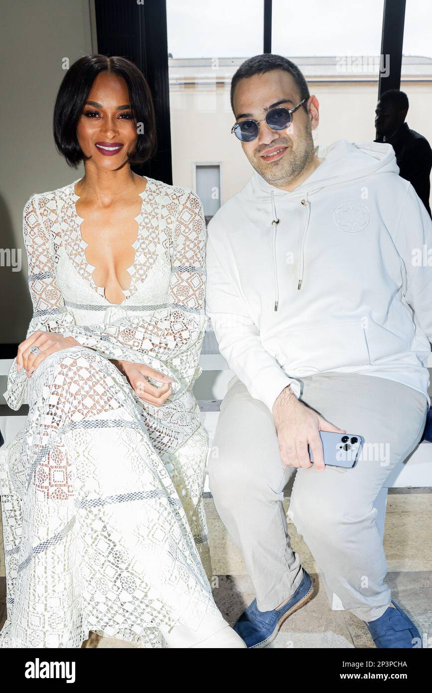 Ciara and Abed Al Rahman Naamani attend the Elie Saab show during Paris ...