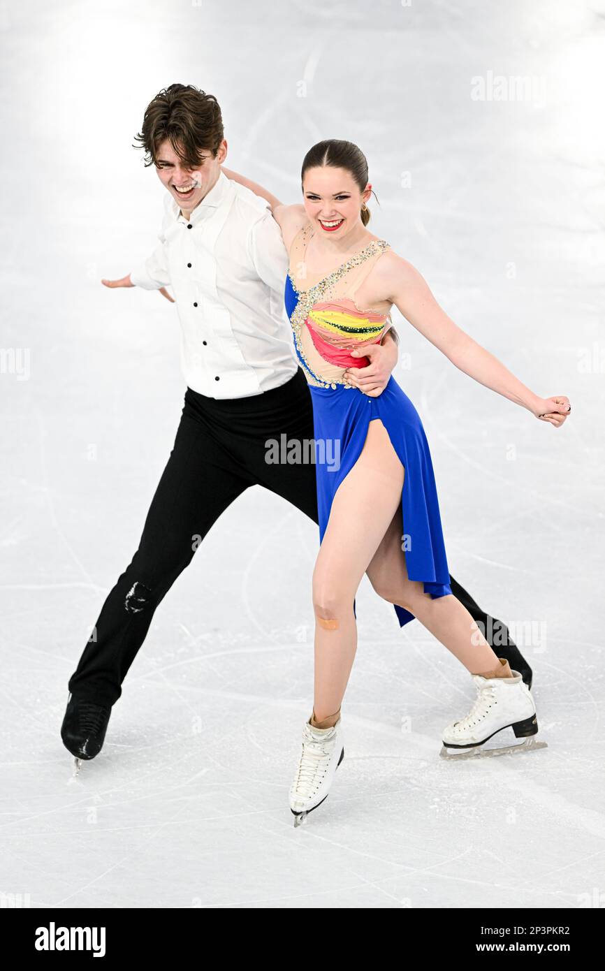 Sandrine GAUTHIER & Quentin THIEREN (CAN), during Junior Ice Dance Free ...