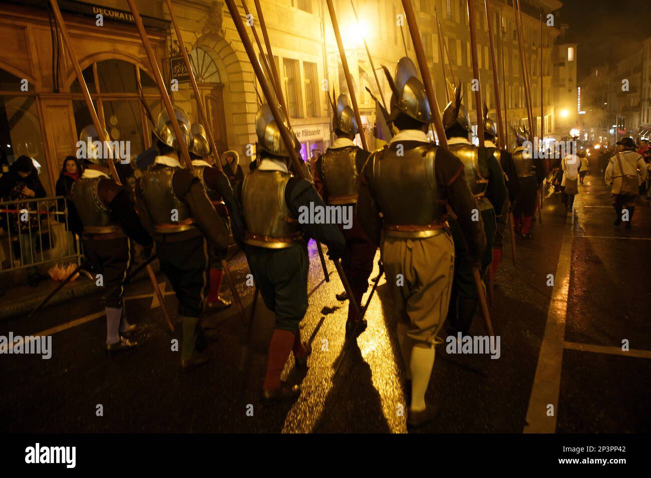 In this Sunday Dec. 14, 2014 picture members of Compagnie 1602, dressed ...