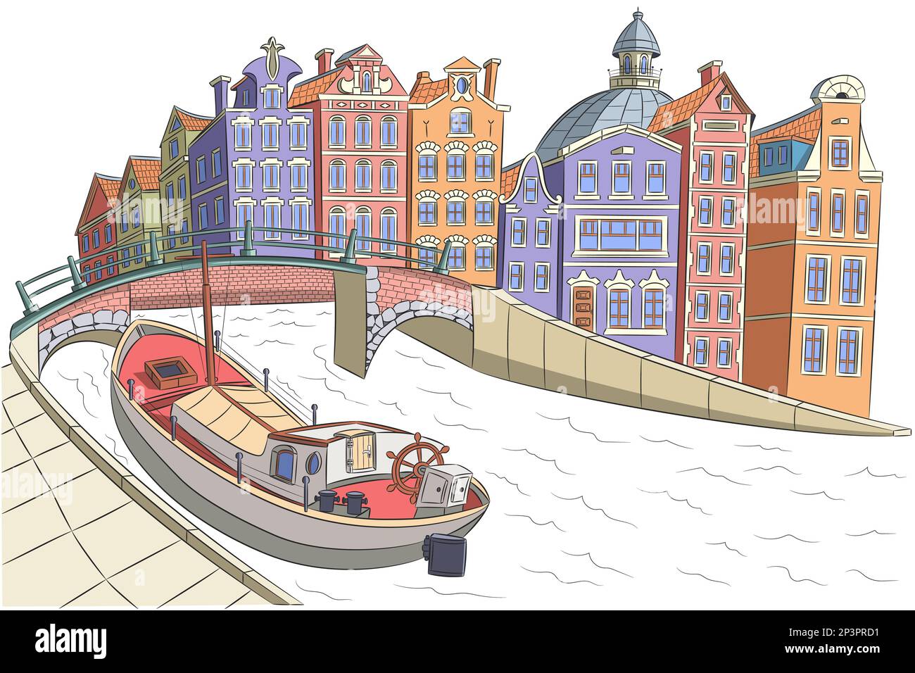 Cargo ship city amsterdam Stock Vector Images - Alamy