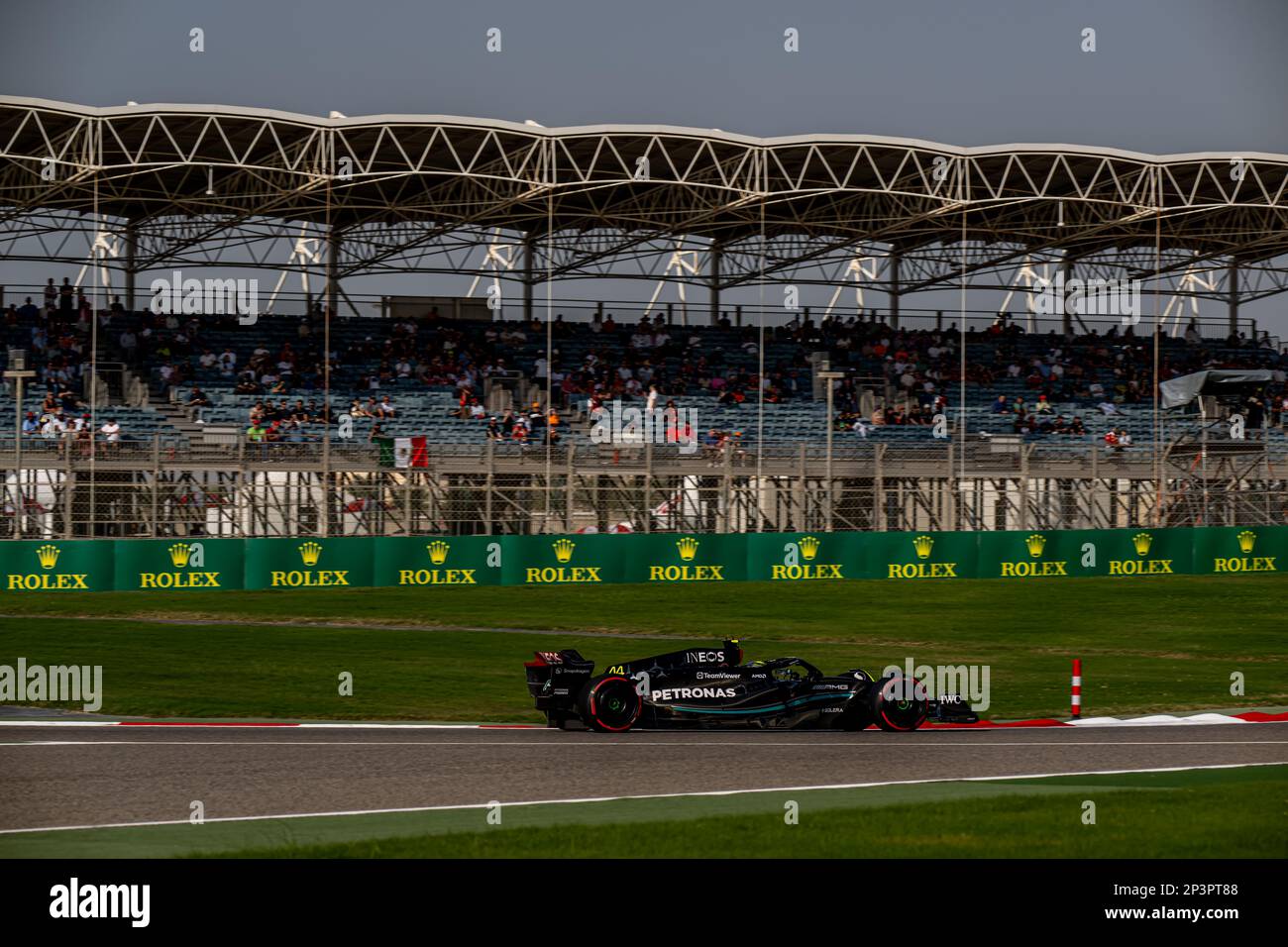 BAHRAIN INTERNATIONAL CIRCUIT, BAHRAIN - MARCH 04: Lewis Hamilton ...