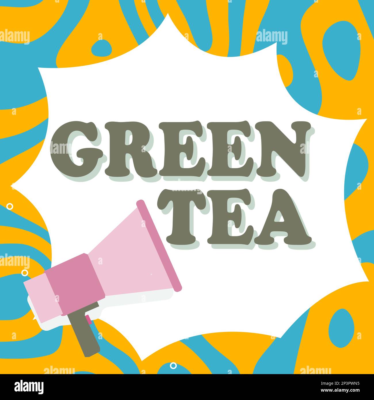 Hand writing sign Green Tea. Internet Concept type of tea that is made ...