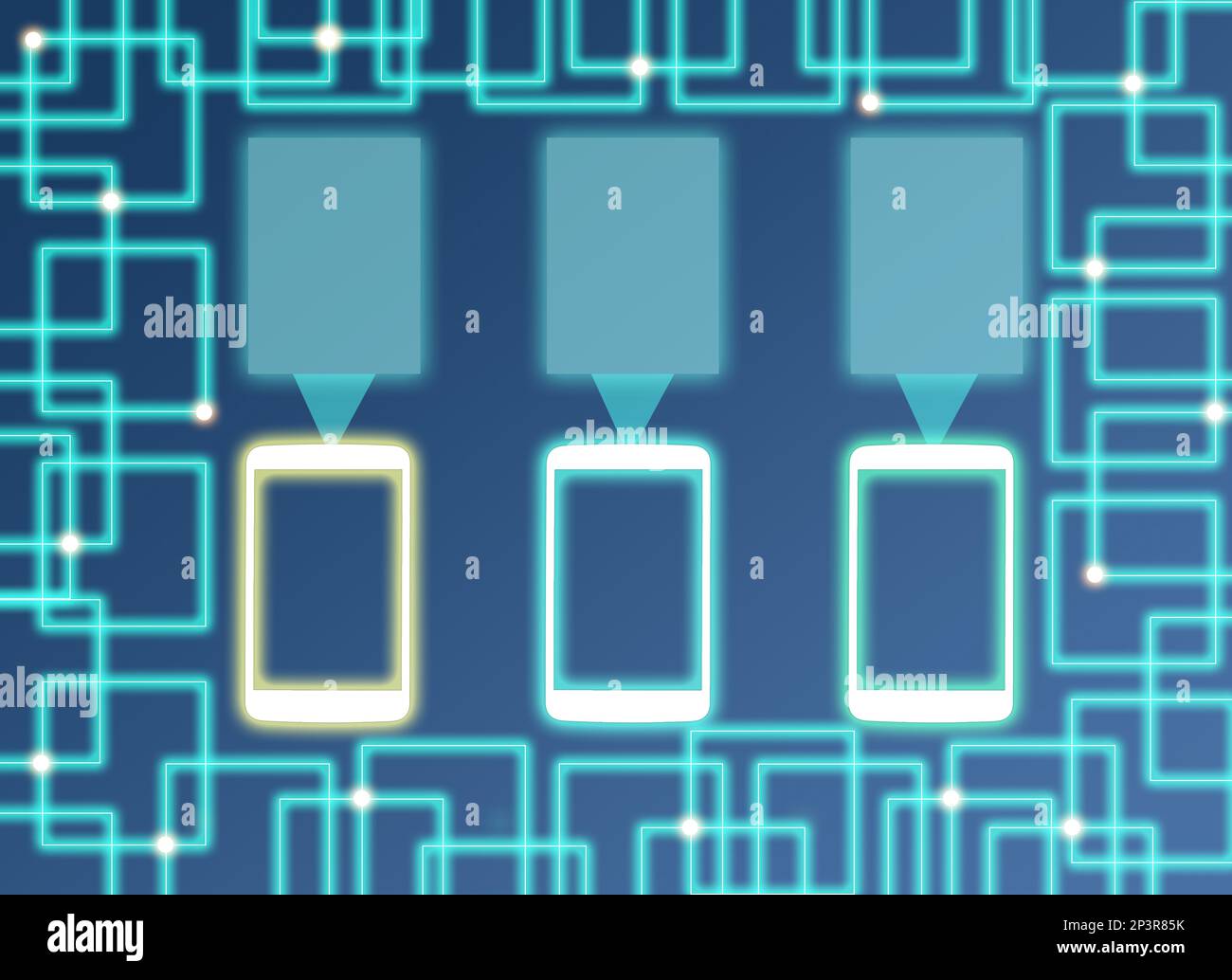 Digital artificial intelligence virtual screen hi-res stock photography ...