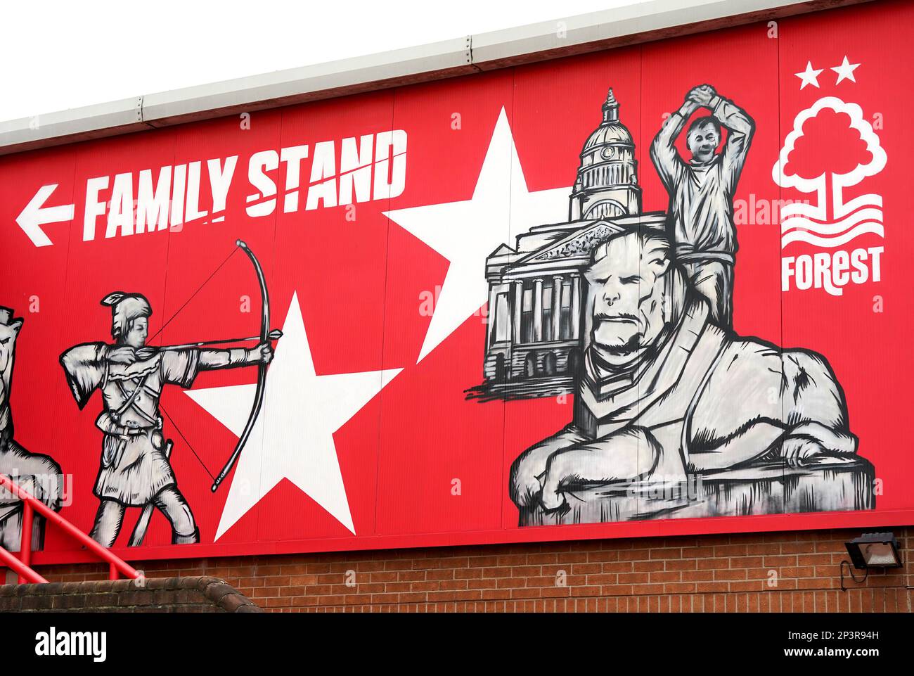 Family Stand signage in the stadium ahead of the Premier League match ...