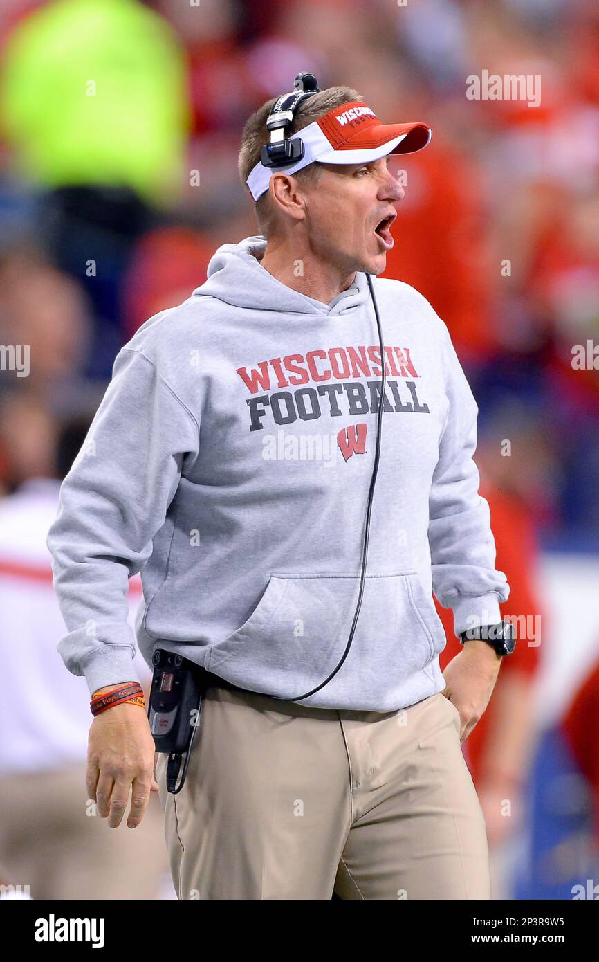 06 December 2014: Wisconsin Badgers head coach Gary Andersen in action ...