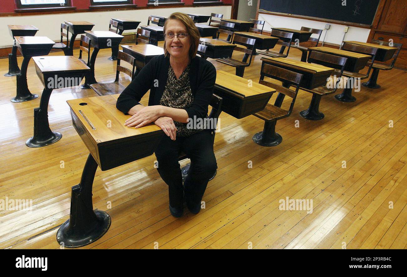 In this Nov. 6, 2014 photo, Handlin’s School of Cosmetology co-owner ...