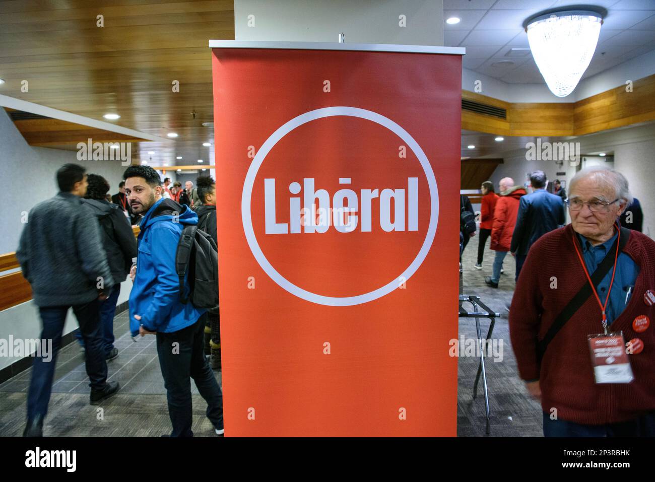 Signage is photographed at the Ontario Liberal Party's 2023 Annual ...