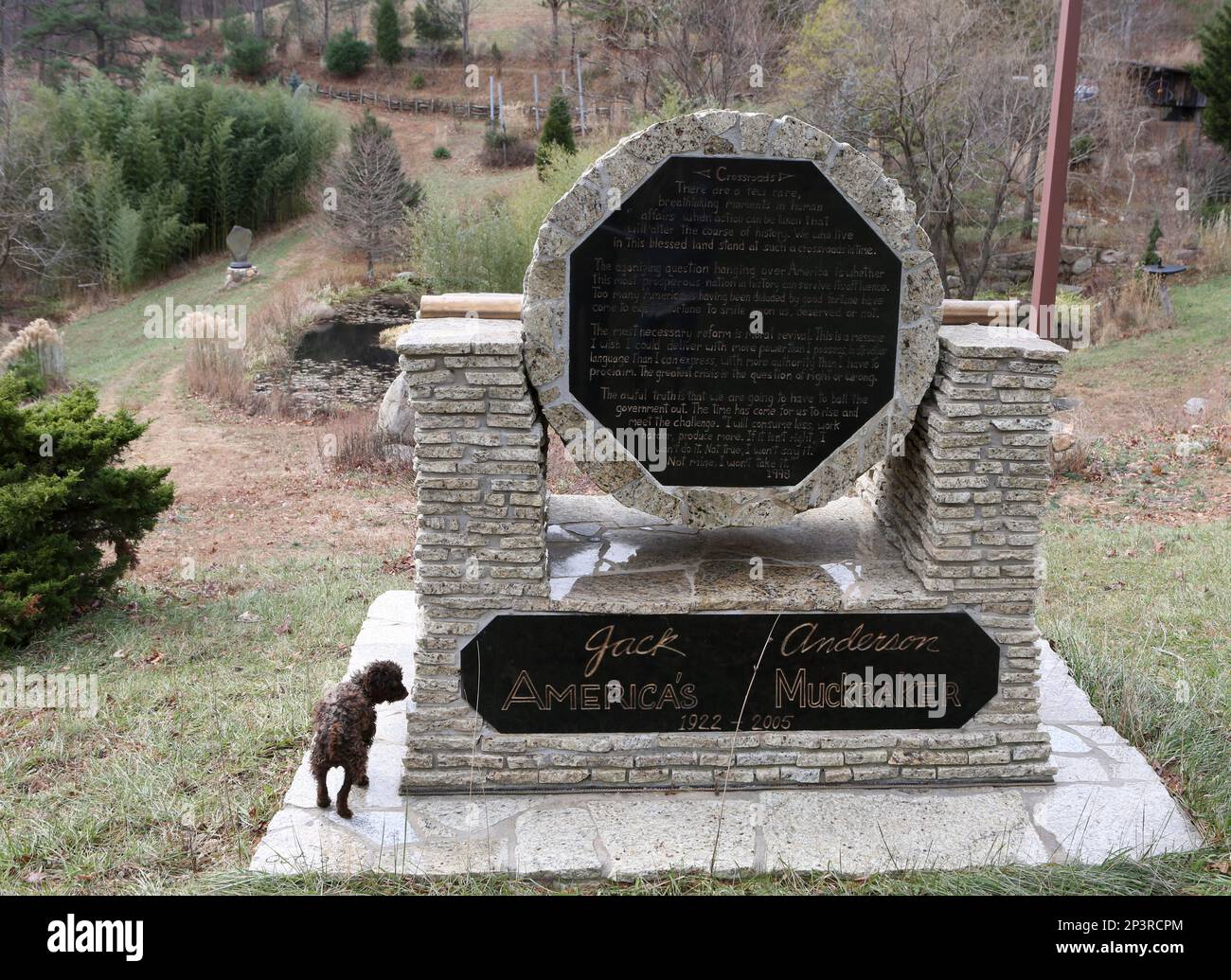 A Nov. 25, 2014 photo shows a monument to newspaper columnist Jack ...