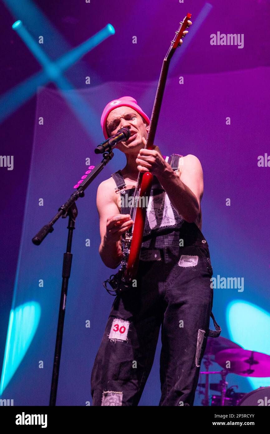 Madison, USA. 04th Mar, 2023. Josh Katz of Badflower at The Sylvee on ...