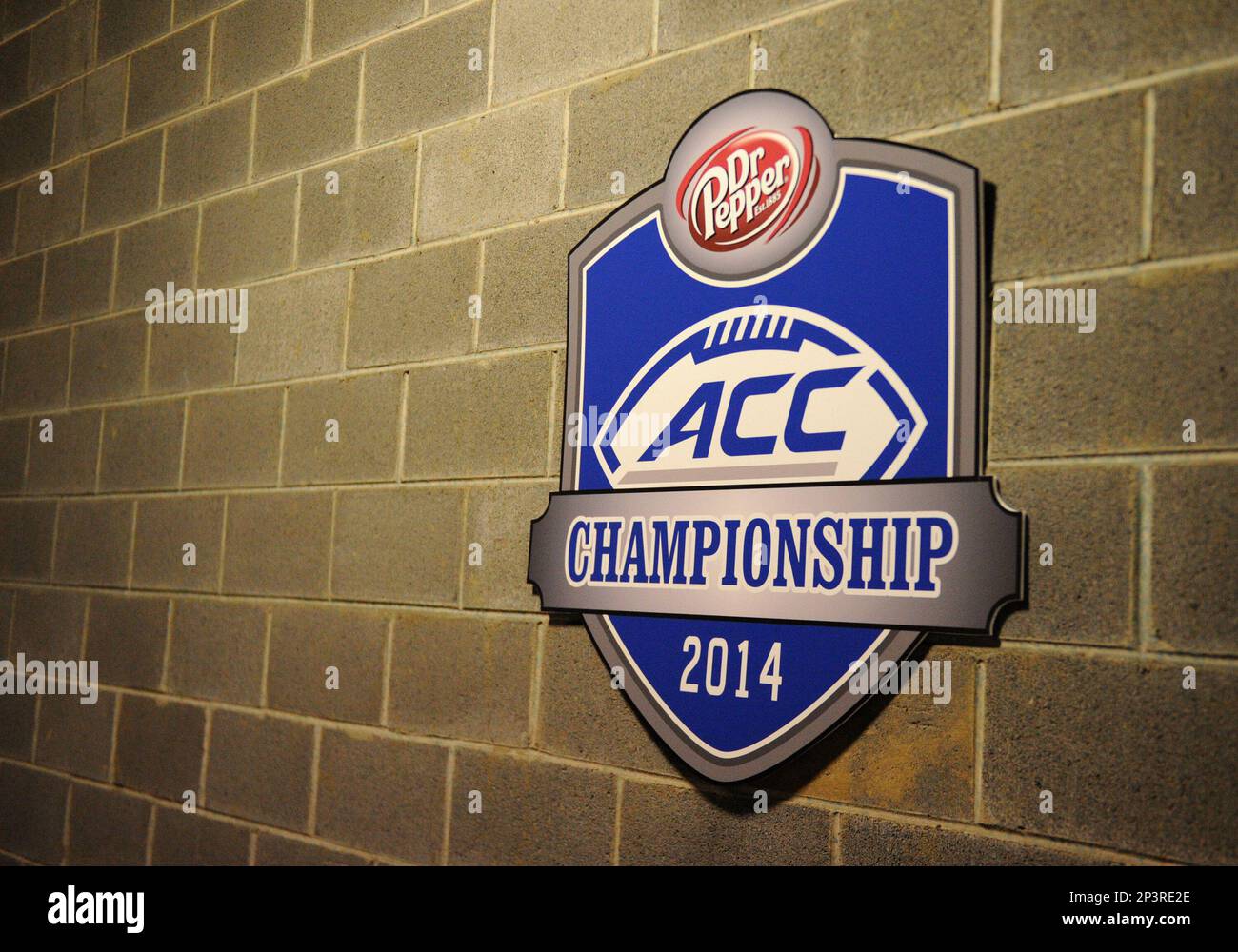 December 06 2014: ACC Championship Logo in the hall outside the players ...