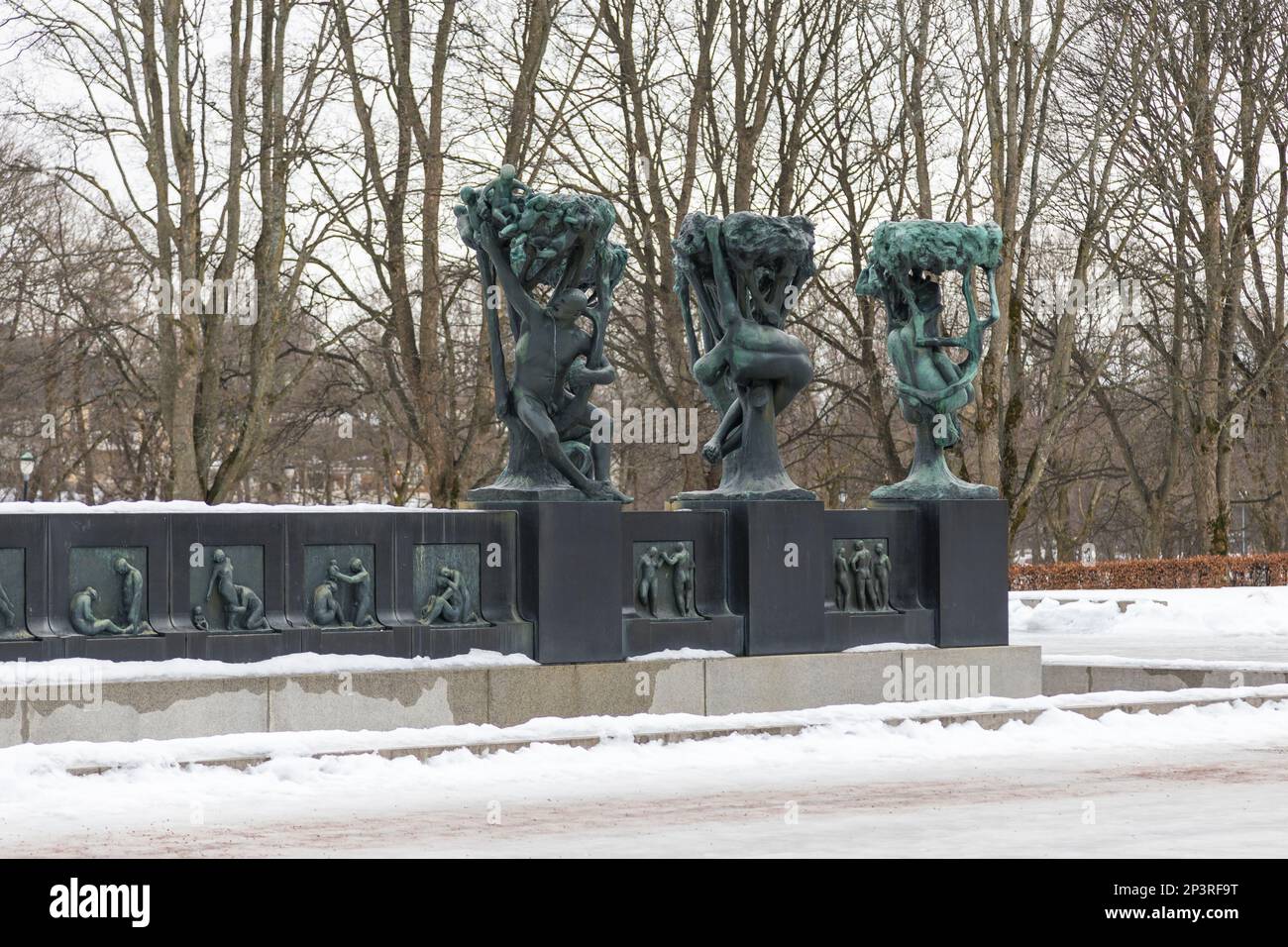 Sculpture in Frogner Park, sculpture created by Gustav Vigeland. Public ...
