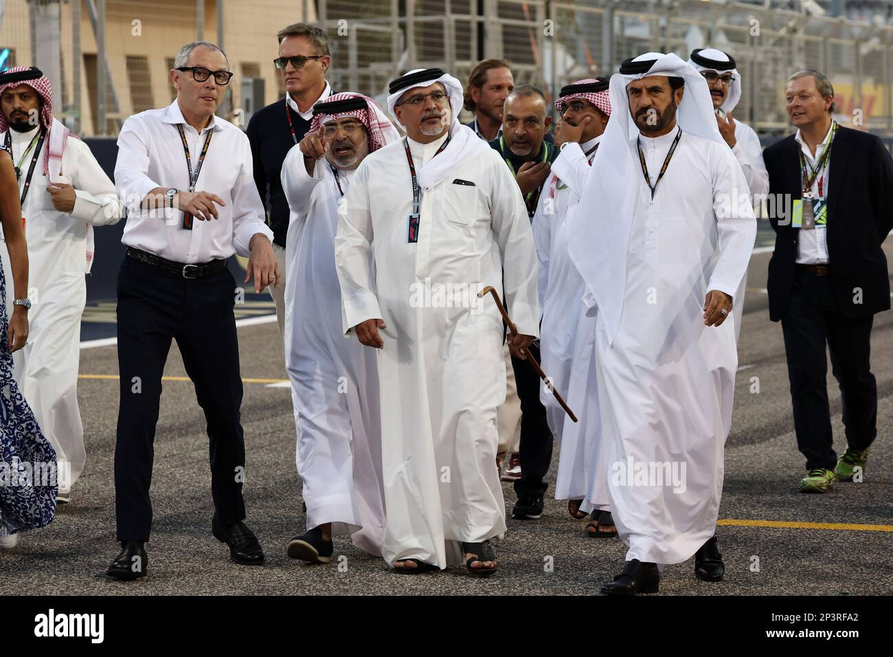 Sakhir, Bahrain. 05th Mar, 2023. (L to R): Stefano Domenicali (ITA ...
