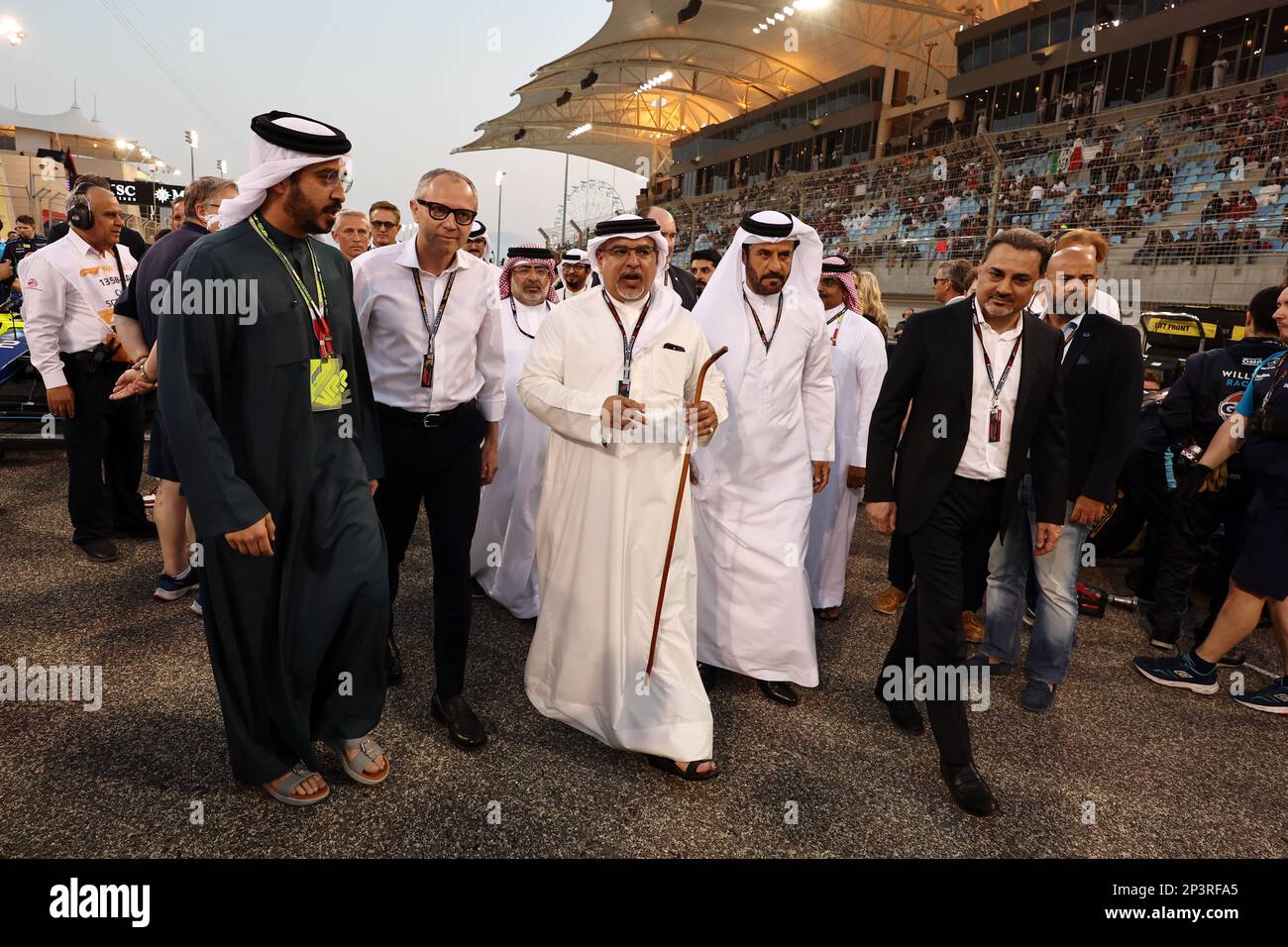 Sakhir, Bahrain. 05th Mar, 2023. (L to R): Stefano Domenicali (ITA ...