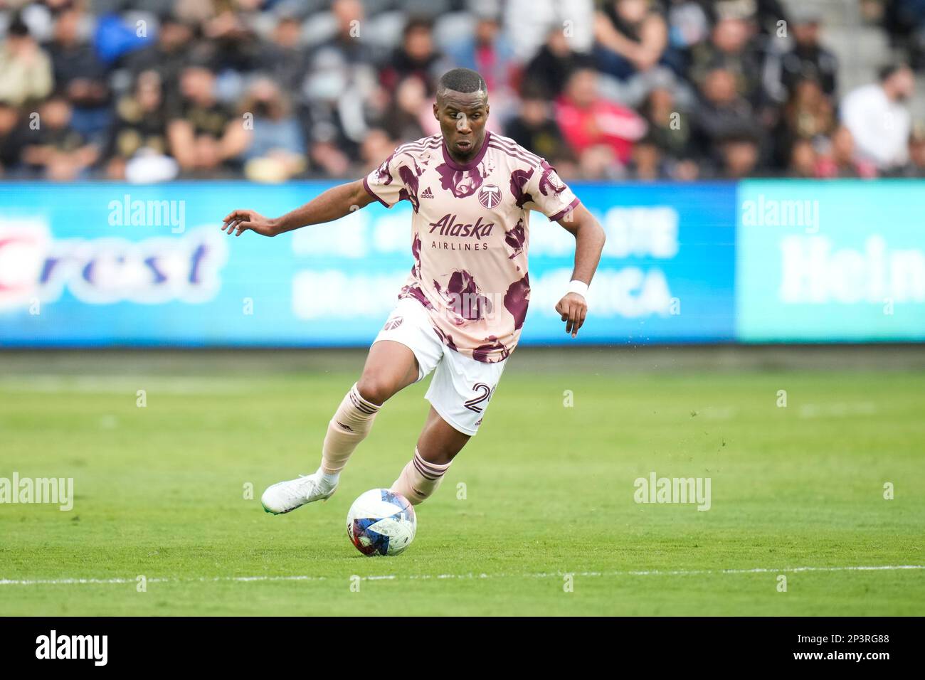 Portland Timbers defender Juan David Mosquera controls the ball during ...