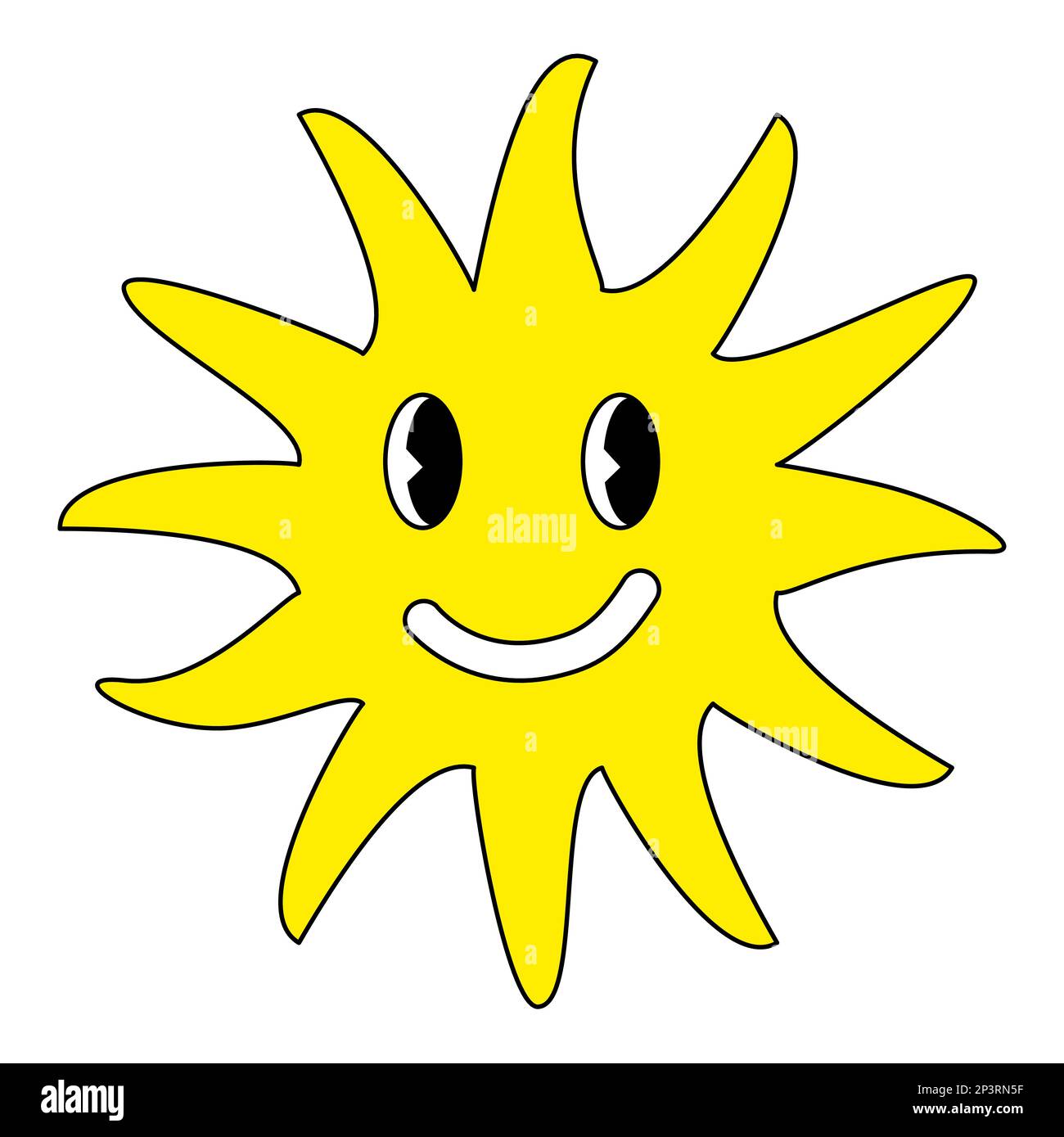 Happy smiling retro character Cut Out Stock Images & Pictures - Alamy