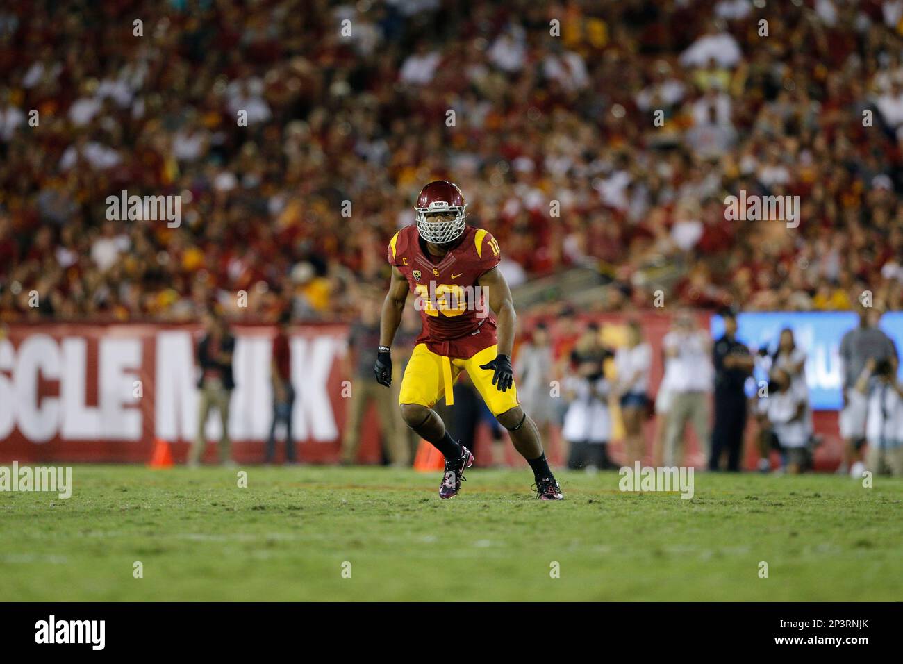 October 4, 2014: USC Trojans linebacker Hayes Pullard (10) during the ...