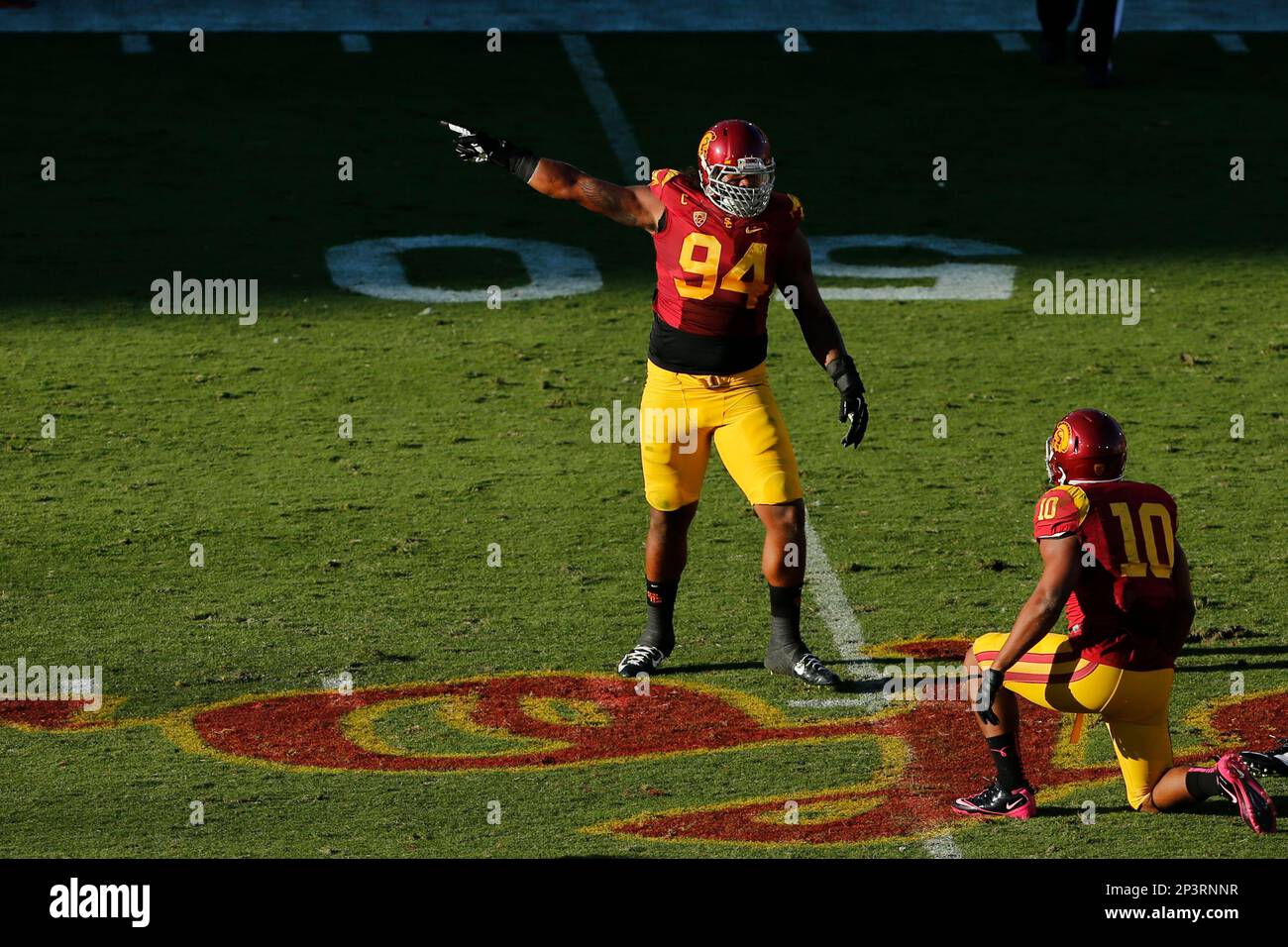October 4, 2014: USC Trojans defensive end Leonard Williams (94) during the NCAA football game ...