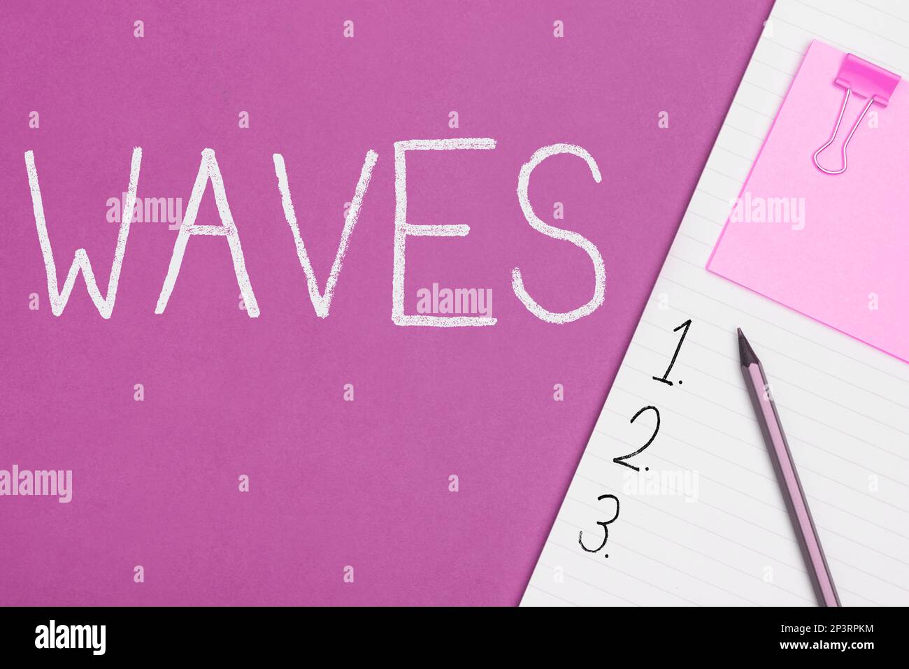 Text caption presenting Waves. Business concept move ones hand to and ...