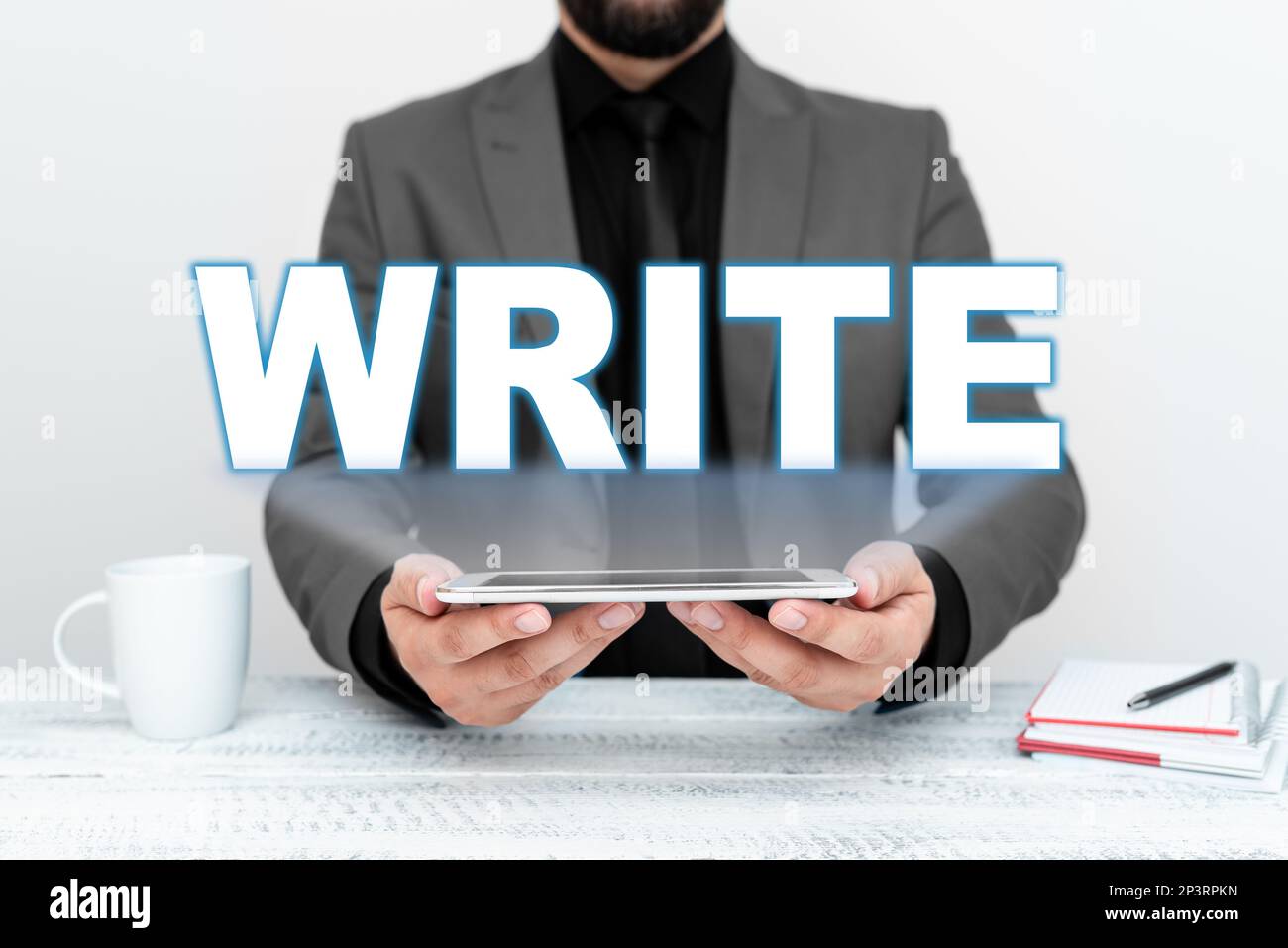 Conceptual caption Write. Word Written on mark letters words or symbols ...