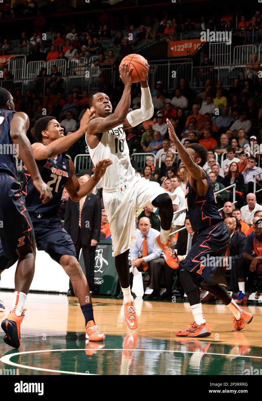 02 December 2014: University of Miami guard Sheldon McClellan (10 ...