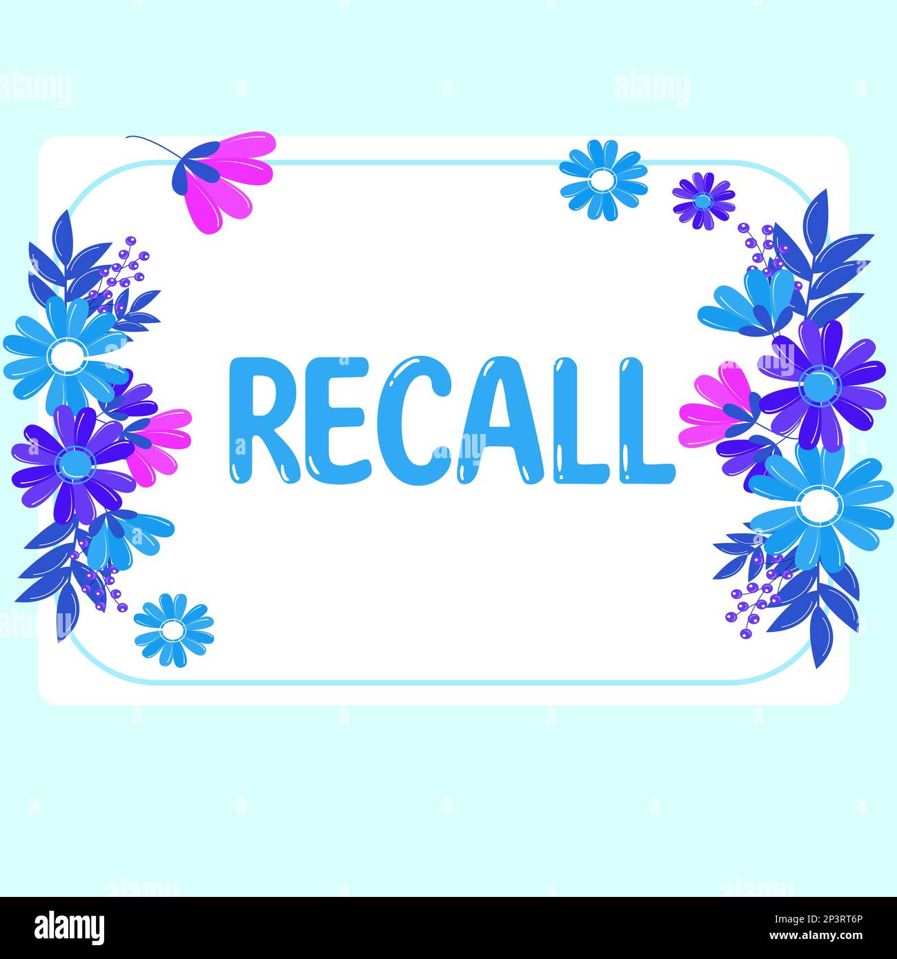 Text caption presenting Recall. Business showcase bring fact event or ...