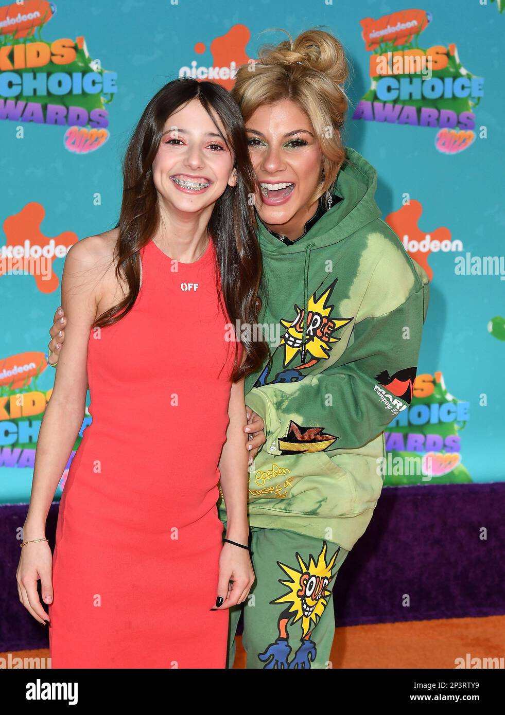 Jax, Chelsea Lascher attend the 2023 Nickelodeon Kids' Choice Awards at ...