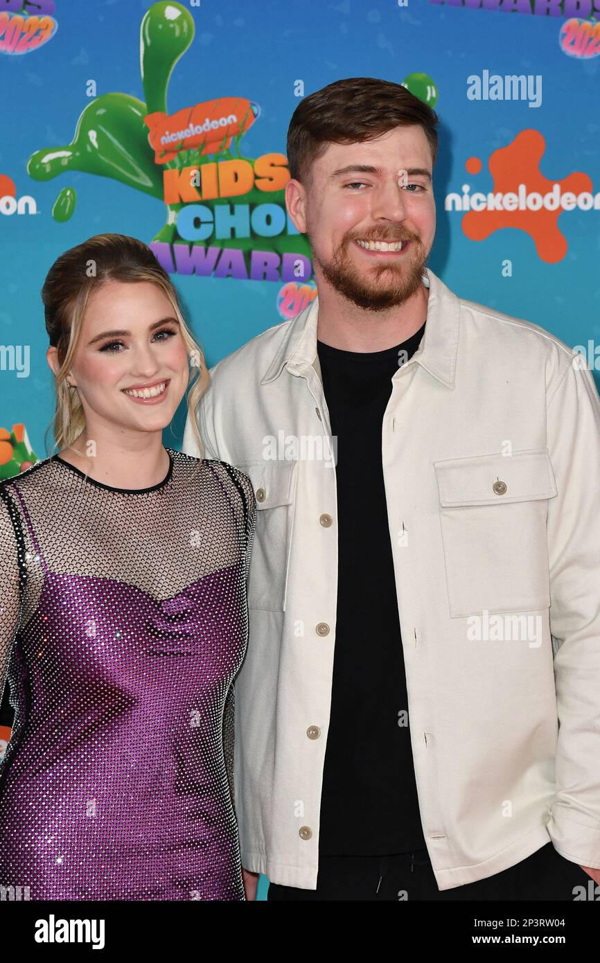 Los Angeles, USA. 04th Mar, 2023. MrBeast and Maddy Spidell attend the ...