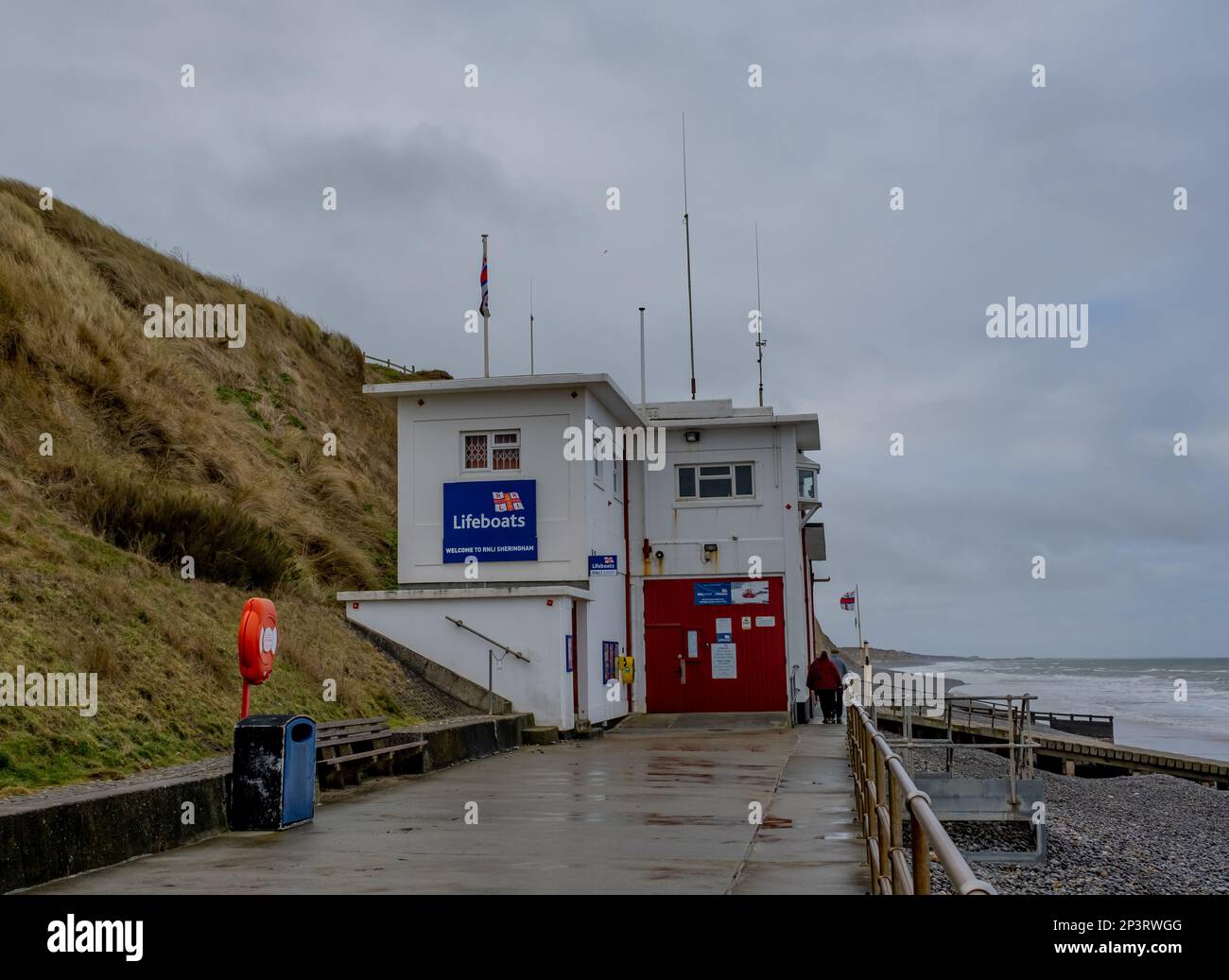 Sheringham RNLI lifeboat station on the North Norfolk coast Stock Photo ...