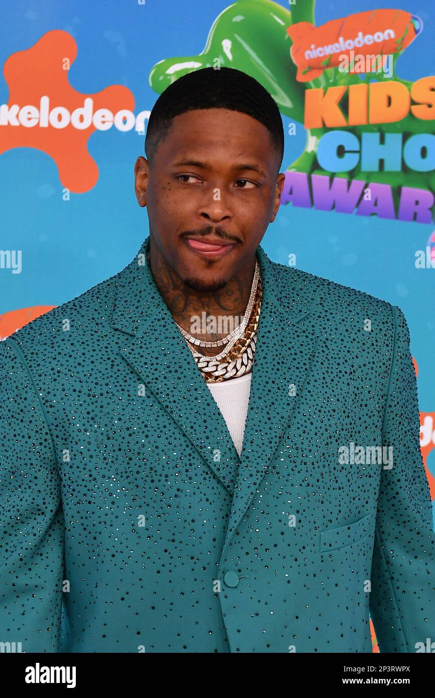 Los Angeles, USA. 04th Mar, 2023. YG attends the 2023 Nickelodeon Kids' Choice Awards at ...