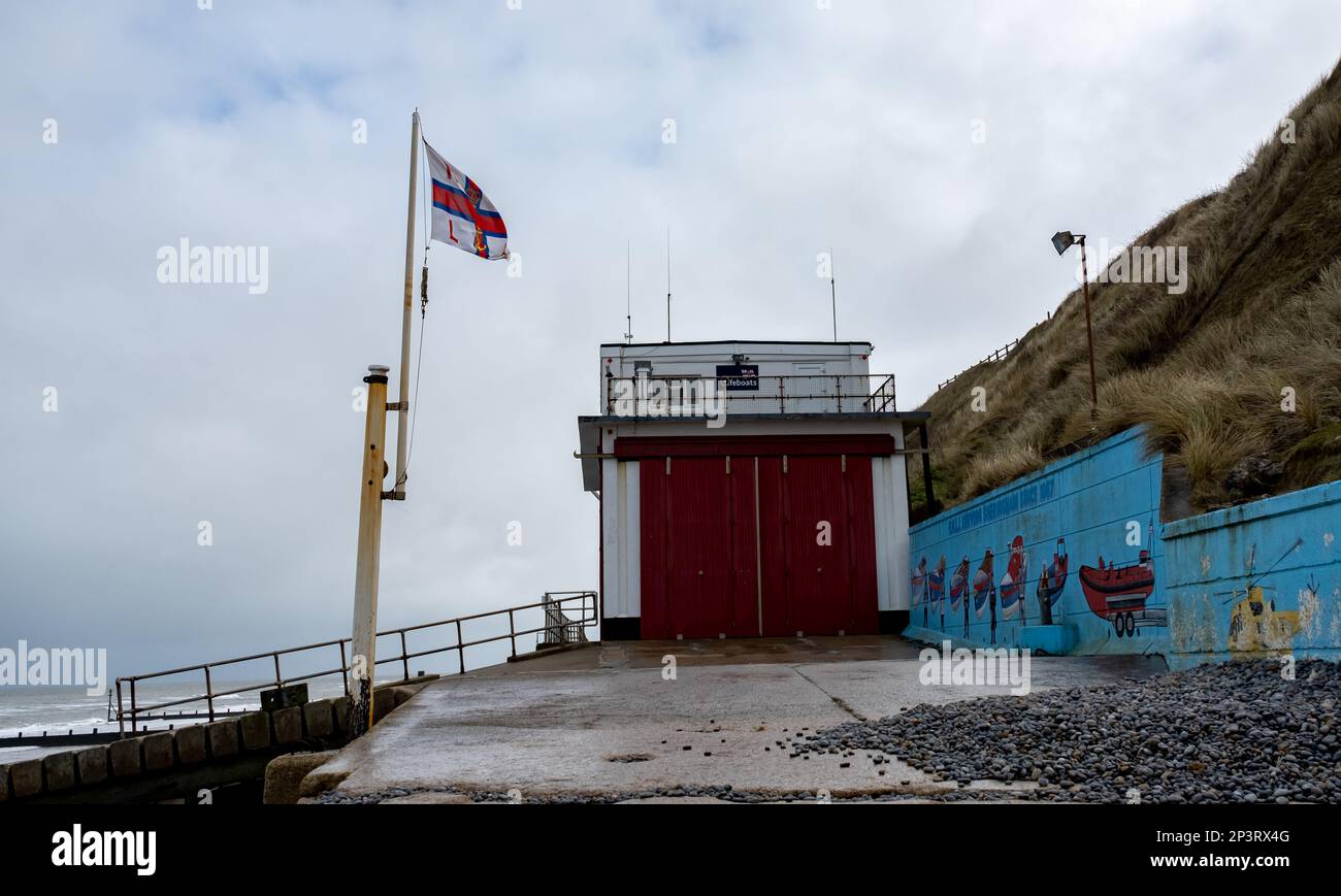Sheringham RNLI lifeboat station on the North Norfolk coast Stock Photo ...