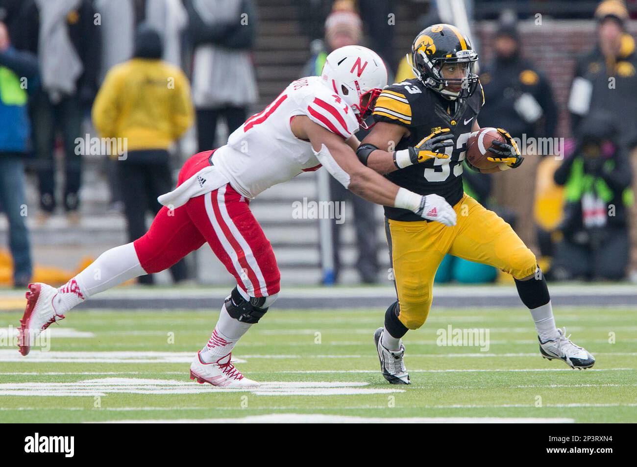 Nov 28, 2014 - Iowa City, IA. U.S. - Iowa Hawkeyes running back Jordan ...