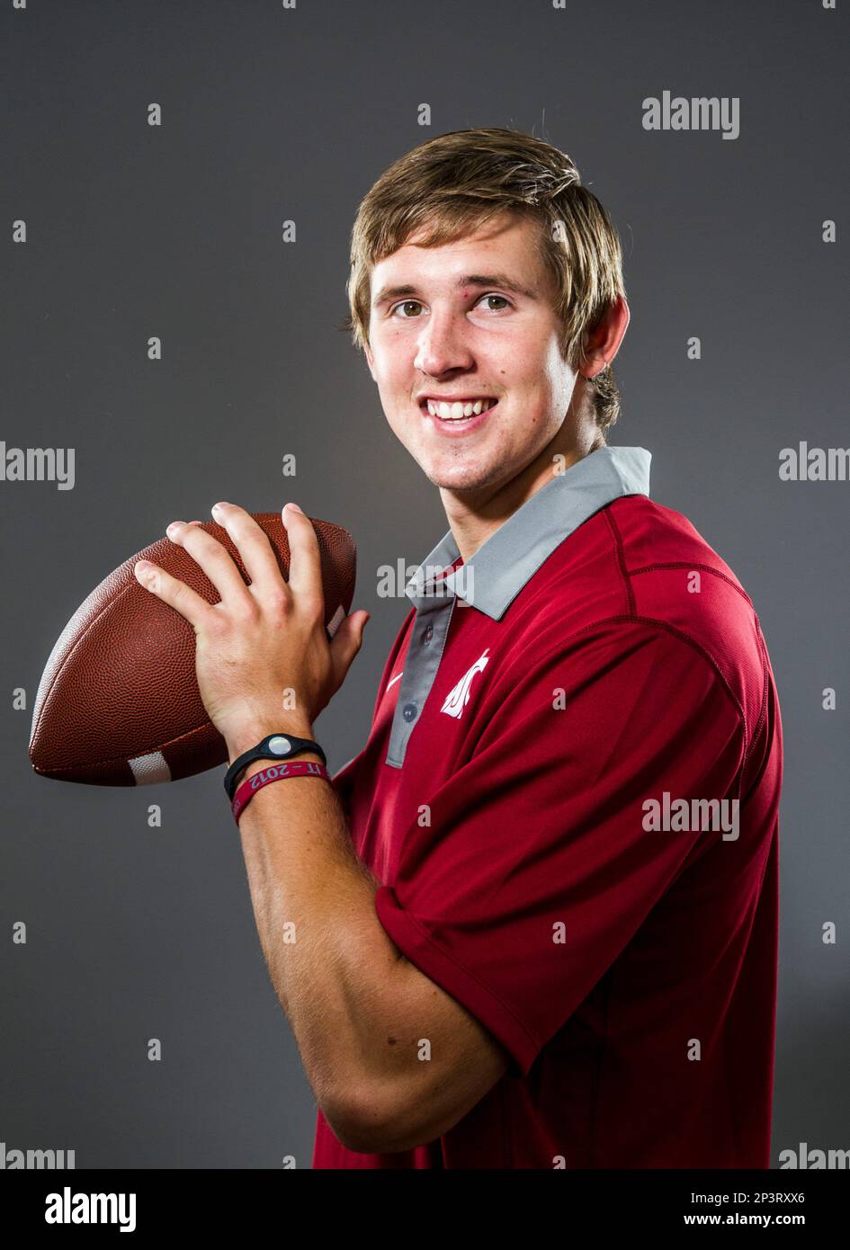 24 July 2012: Jeff Tuel of Washington State Cougars poses for a ...