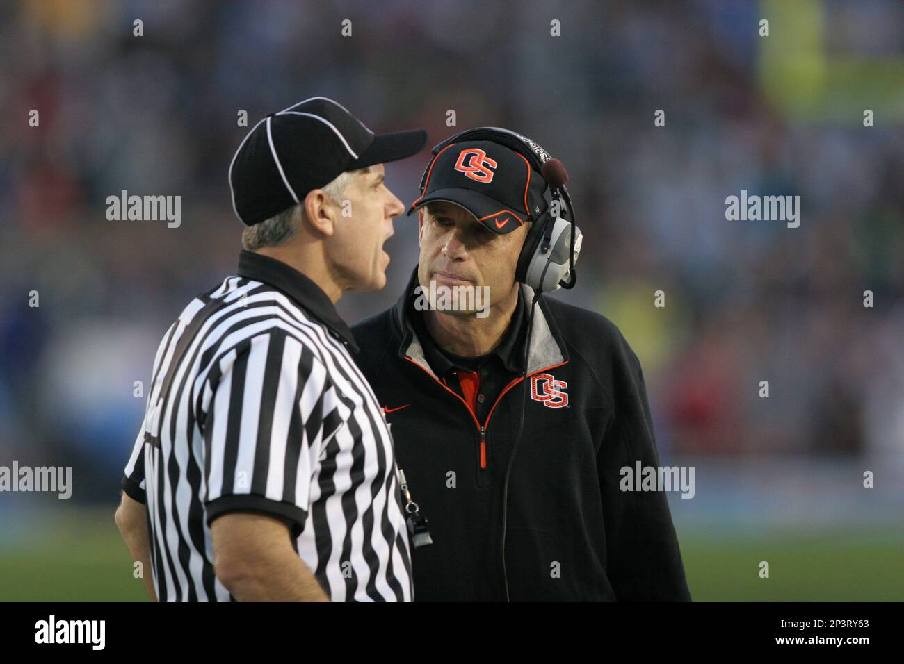 November 6, 2010; Mike Riley head coach of the Oregon State Beavers ...