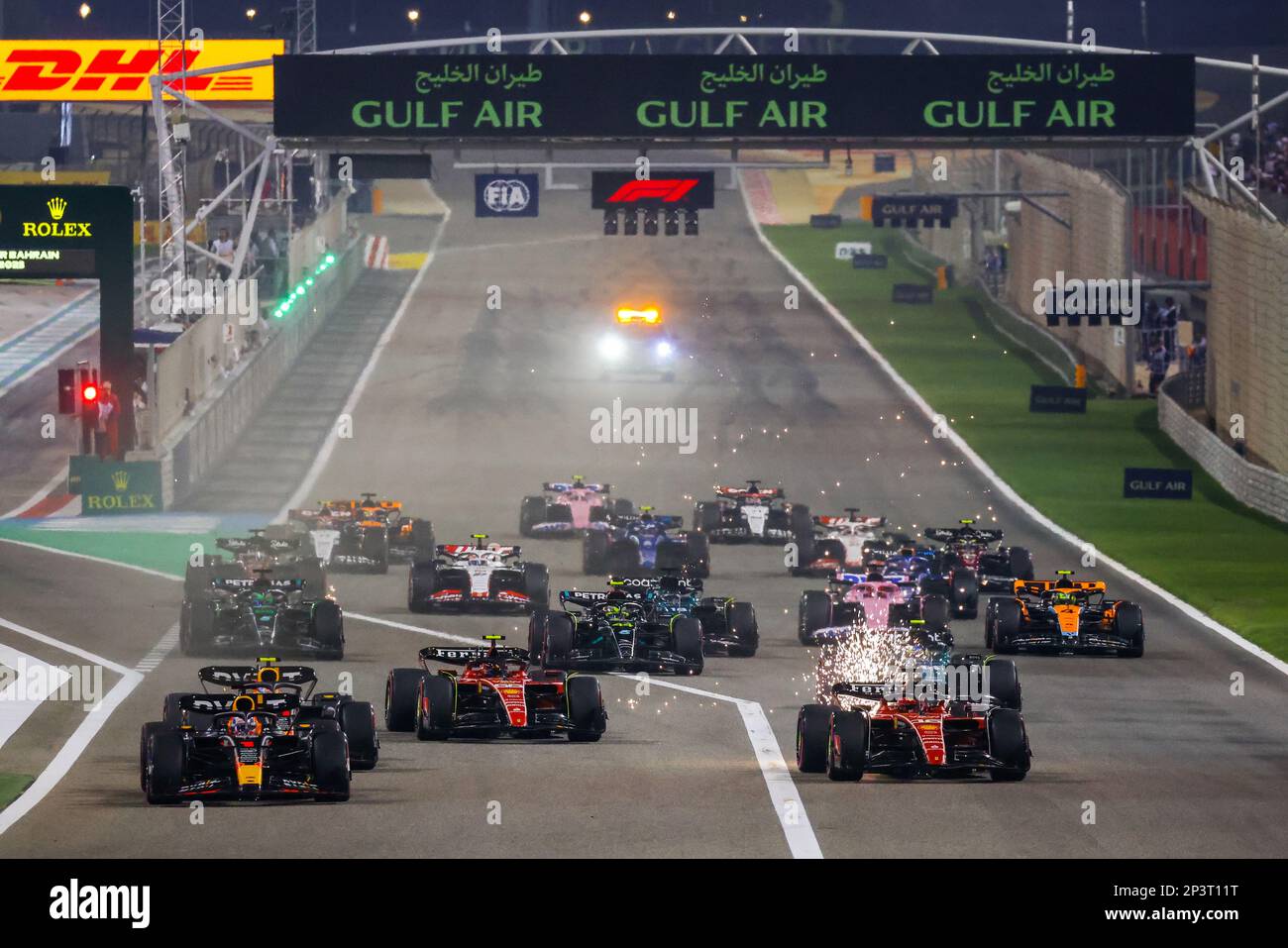 Sakhir, Bahrain. 5th Mar, 2023. Start of Bahrain Grand Prix of 2023 ...