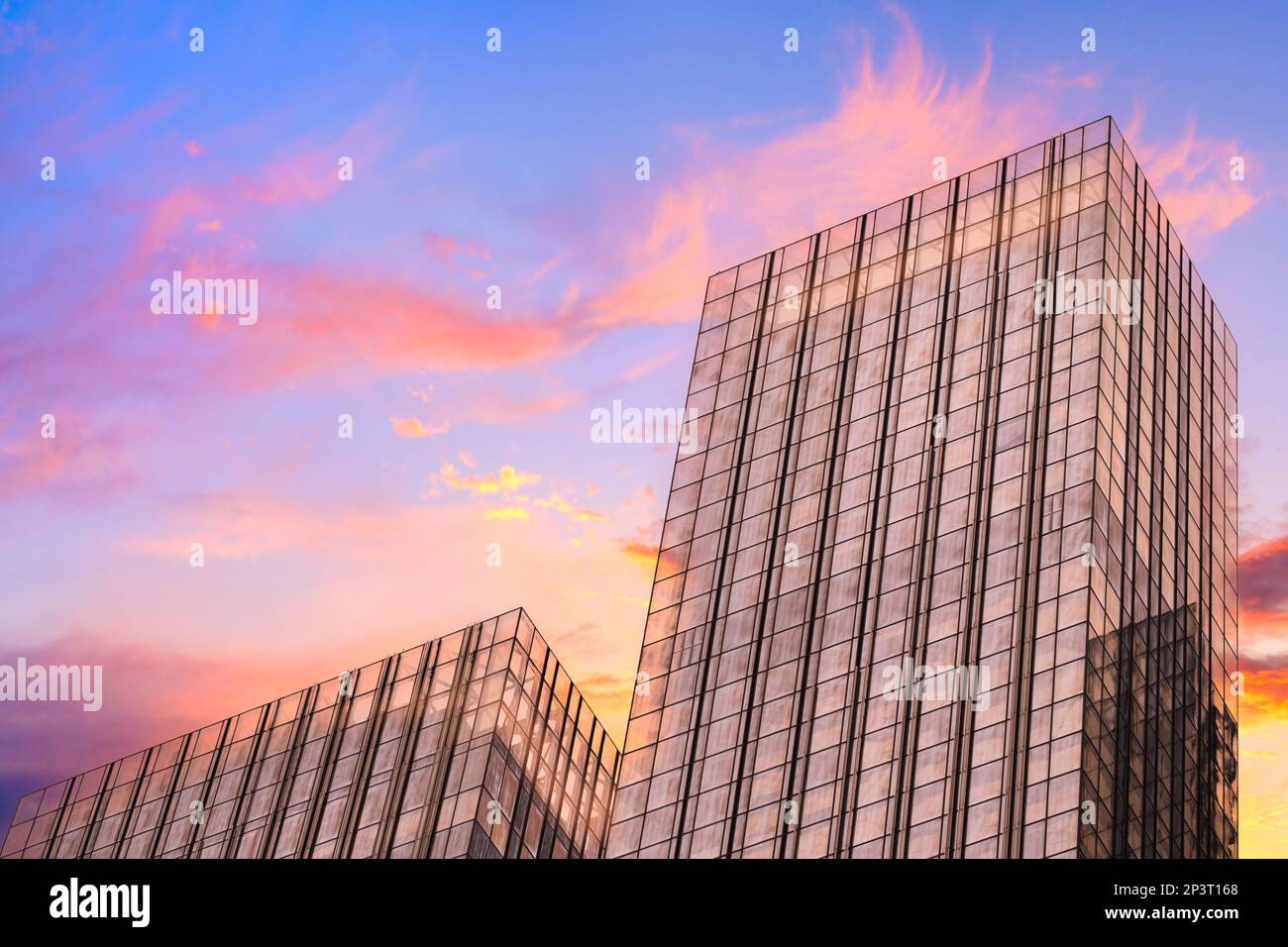 Luxury skyscrapers on sunset sunrise Stock Photo - Alamy