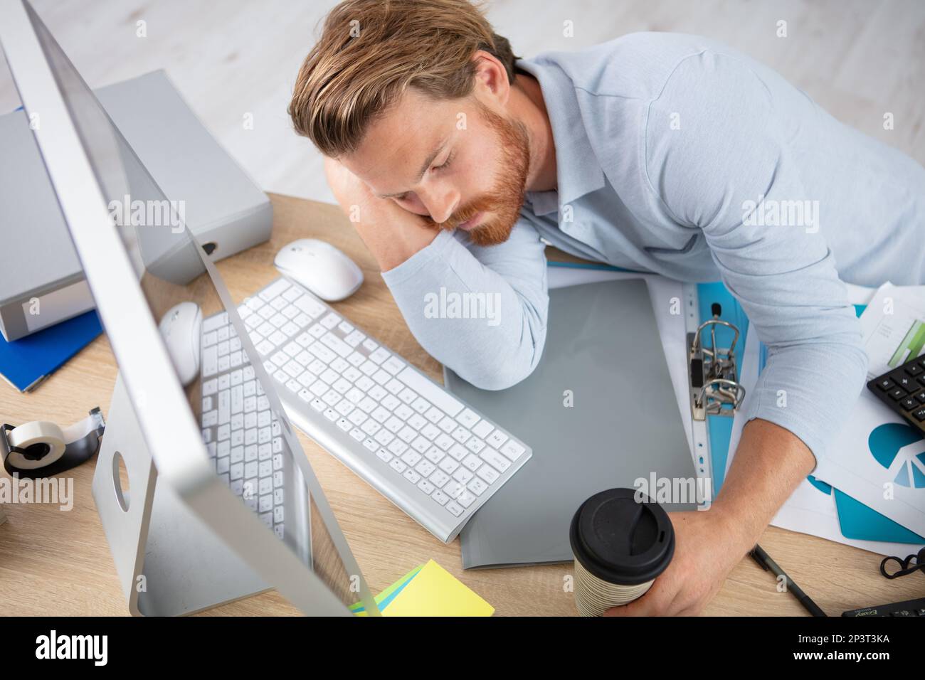 Man sleeping office humor hi-res stock photography and images - Alamy