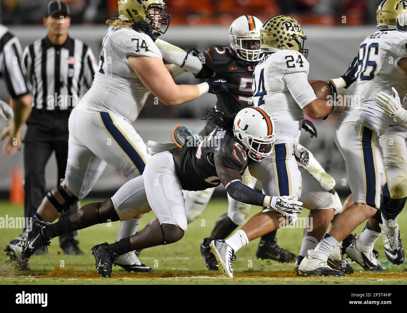 29 November 2014: University of Miami defensive back Dallas Crawford ...
