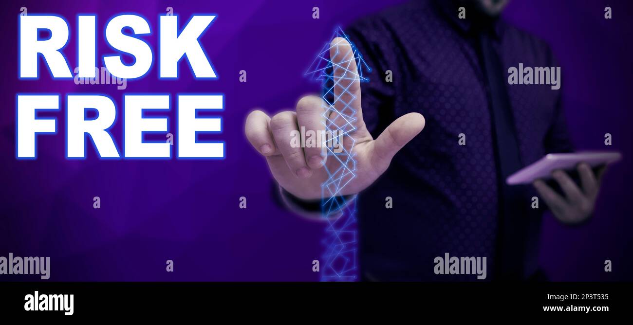 Writing displaying text Risk Free. Business idea used to describe ...