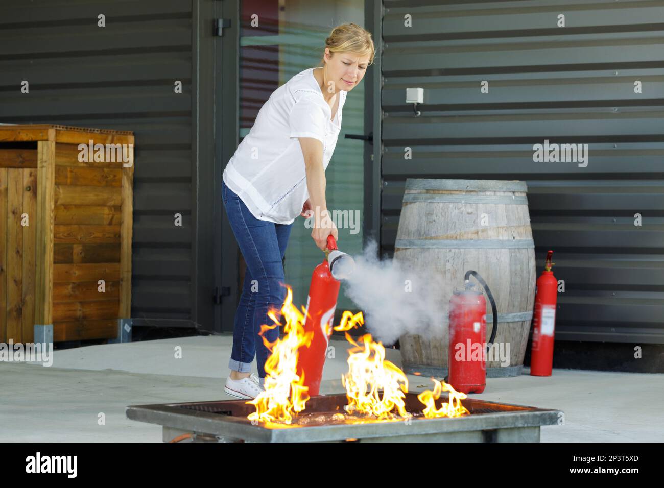 Home using fire extinguisher hi-res stock photography and images - Alamy