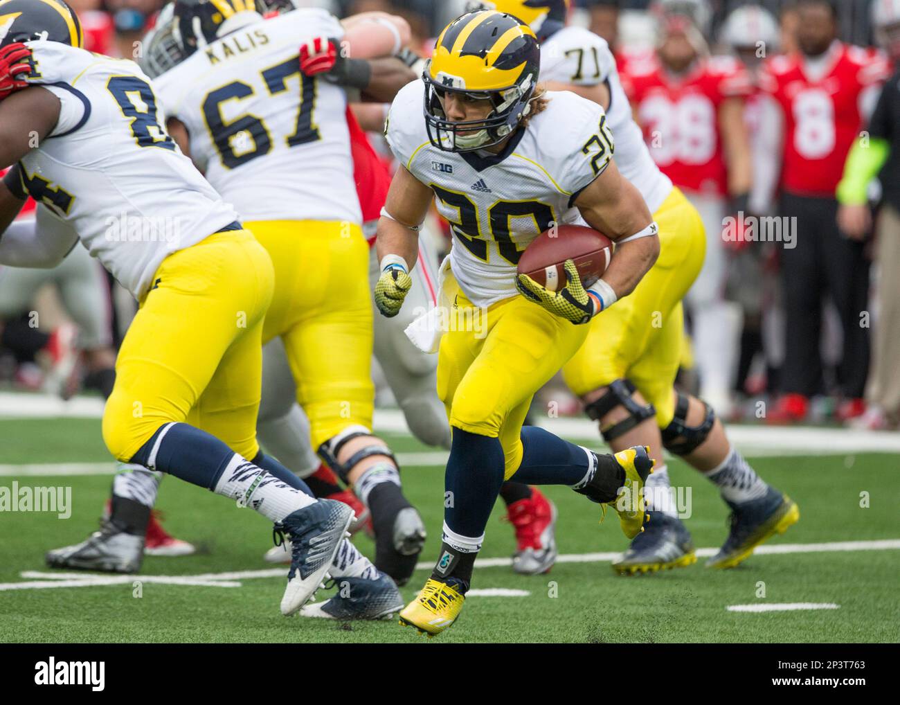 29 November 2014: running back Drake Johnson #20 of the Michigan ...